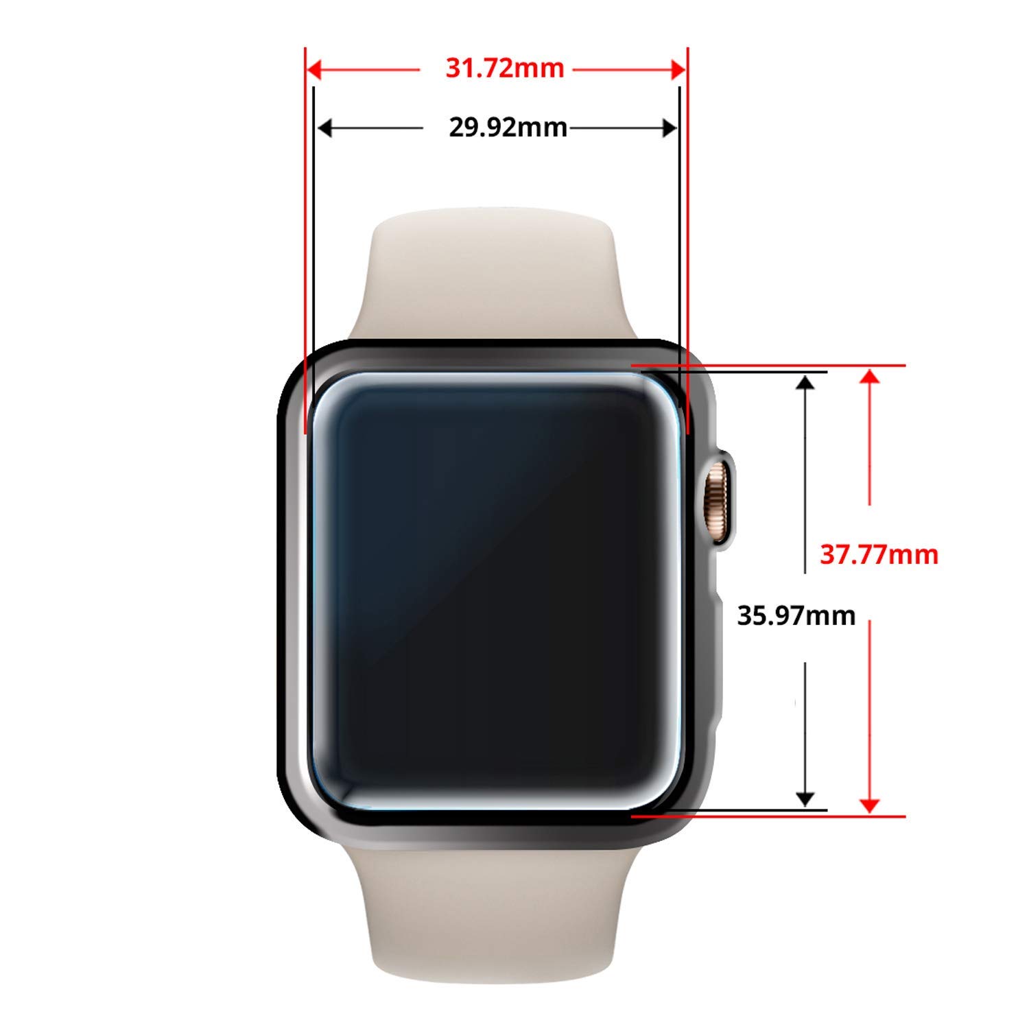 ฟิล์มกระจกนิรภัย Whitestone Dome Glass - Apple Watch Series 6/SE/5/4 ...