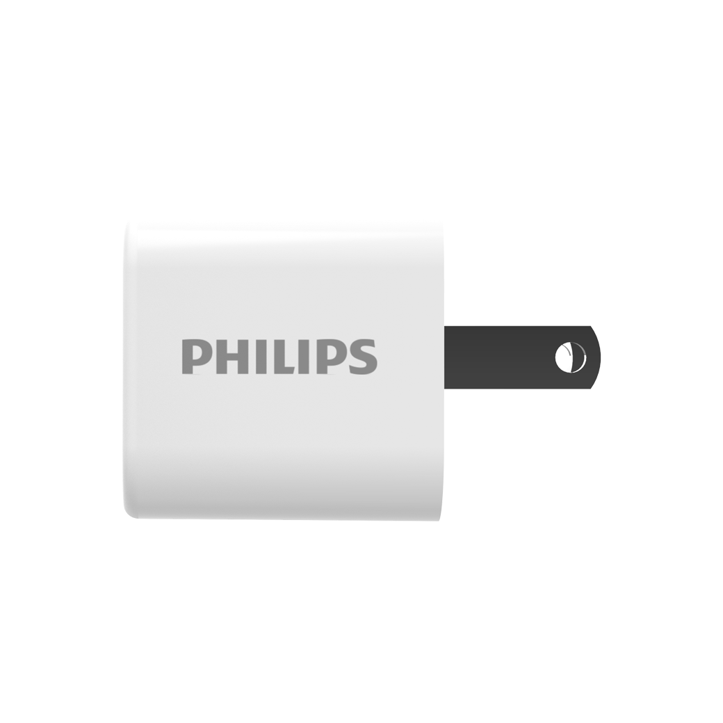 หัวชาร์จ Philips รุ่น PD20W Charger Adapter GAN - สี White | Vgadz