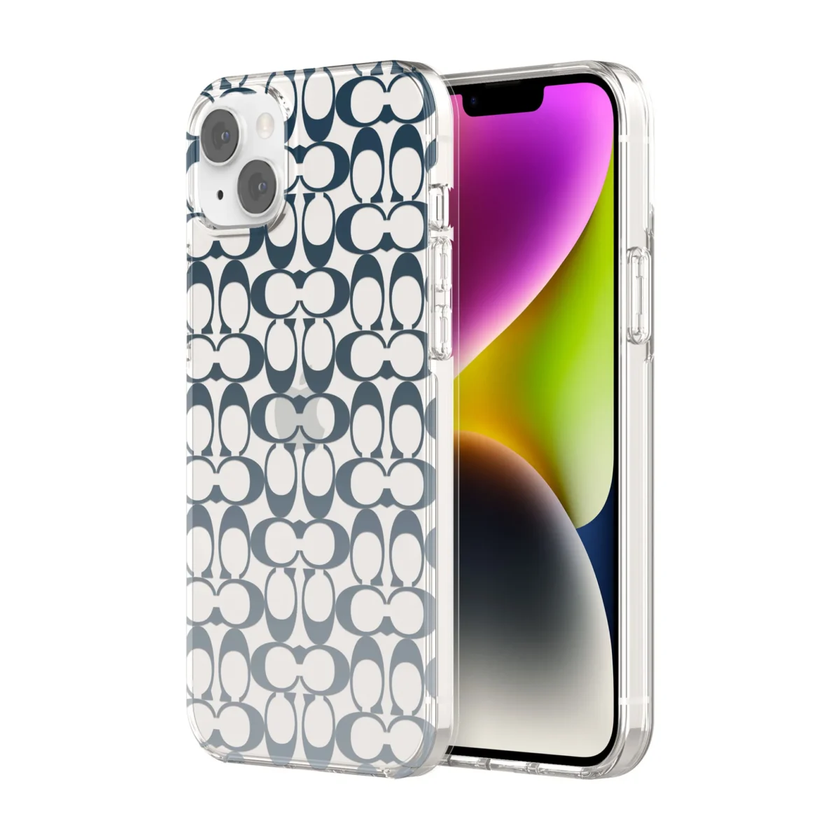 เคส Coach รุ่น Protective Case - iPhone 14 Plus - ลาย Signature C Blue Ombre | Vgadz