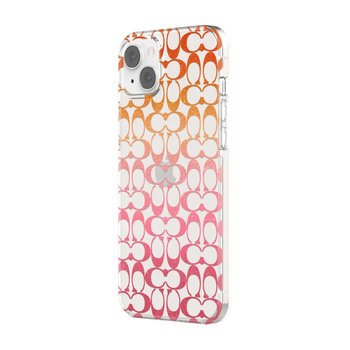 Coach รุ่น Protective Case - เคส iPhone 14 Plus - ลาย Signature C Pink Ombre Glitter | Vgadz