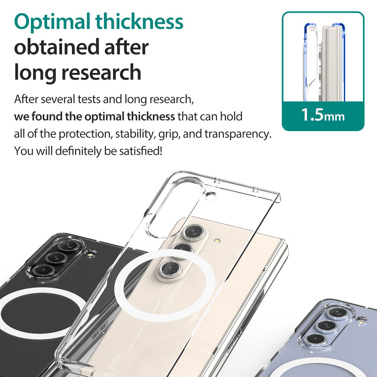 Araree รุ่น Nukin M - เคส Galaxy Z Fold 5 - สี Clear | Vgadz