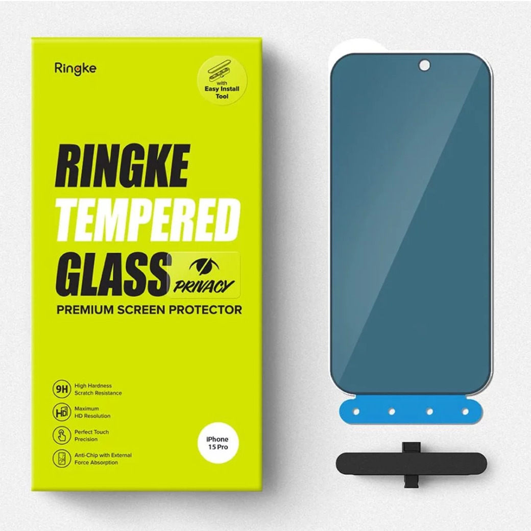 Ringke รุ่น Privacy Tempered Glass - ฟิล์มกระจก iPhone 15 Pro | Vgadz