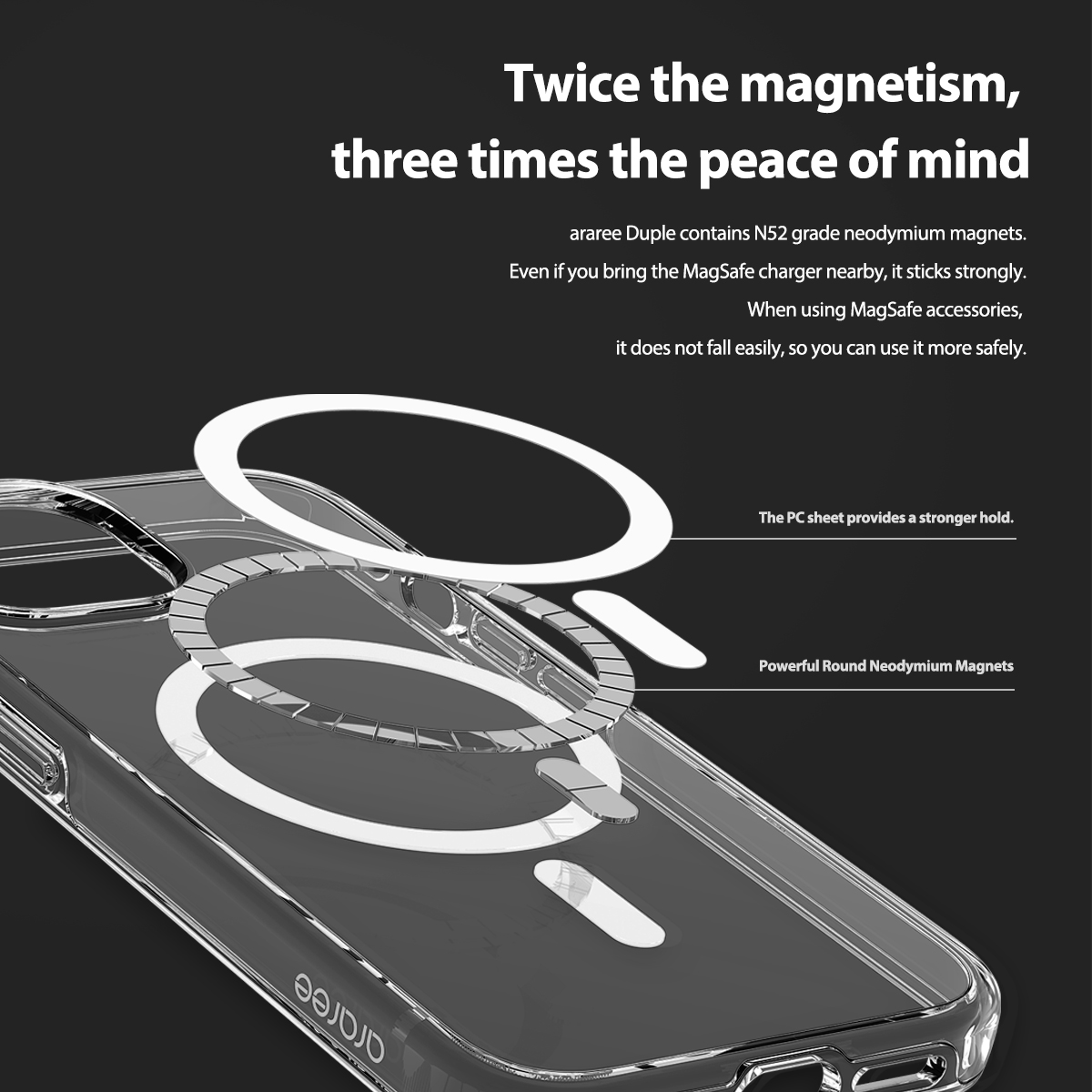 Araree รุ่น Duple M - เคส iPhone 15 Pro Max - สี Clear | Vgadz