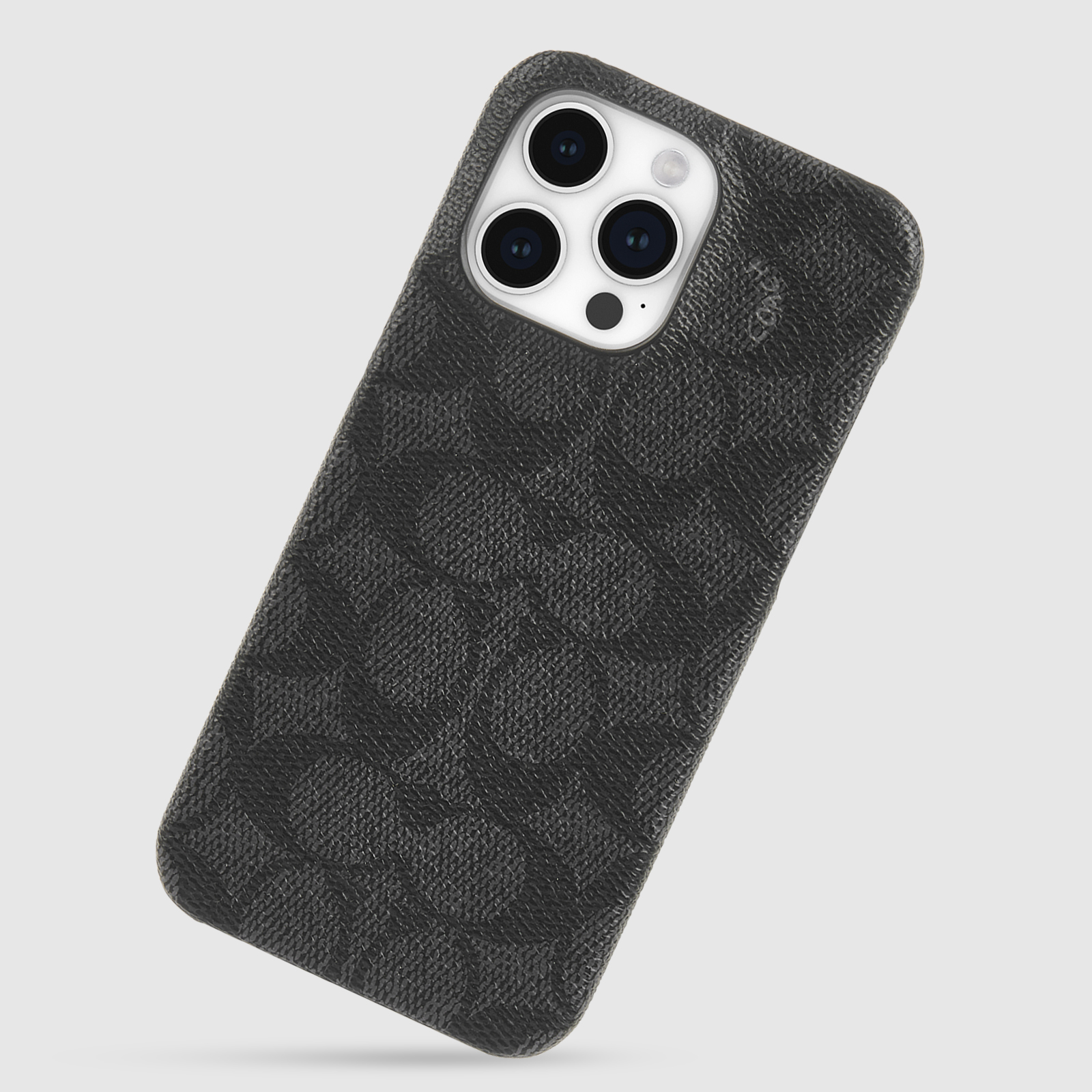 Coach รุ่น Slim Wrap - เคส iPhone 15 Pro Max - ลาย Signature C Charcoal | Vgadz