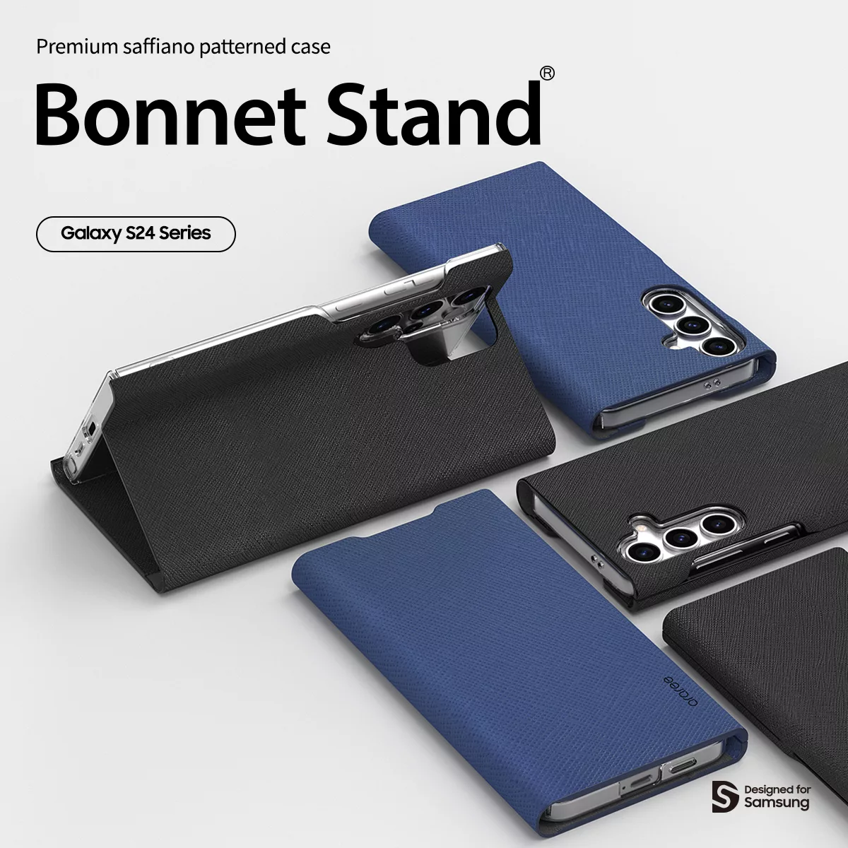 Araree รุ่น Bonnet Stand - เคส Galaxy S24 Ultra - สี Black | Vgadz