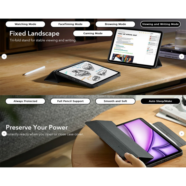 ESR รุ่น Rebound Hybrid 360 - เคส iPad Air 11" (6th/2024), iPad Air 10. ...