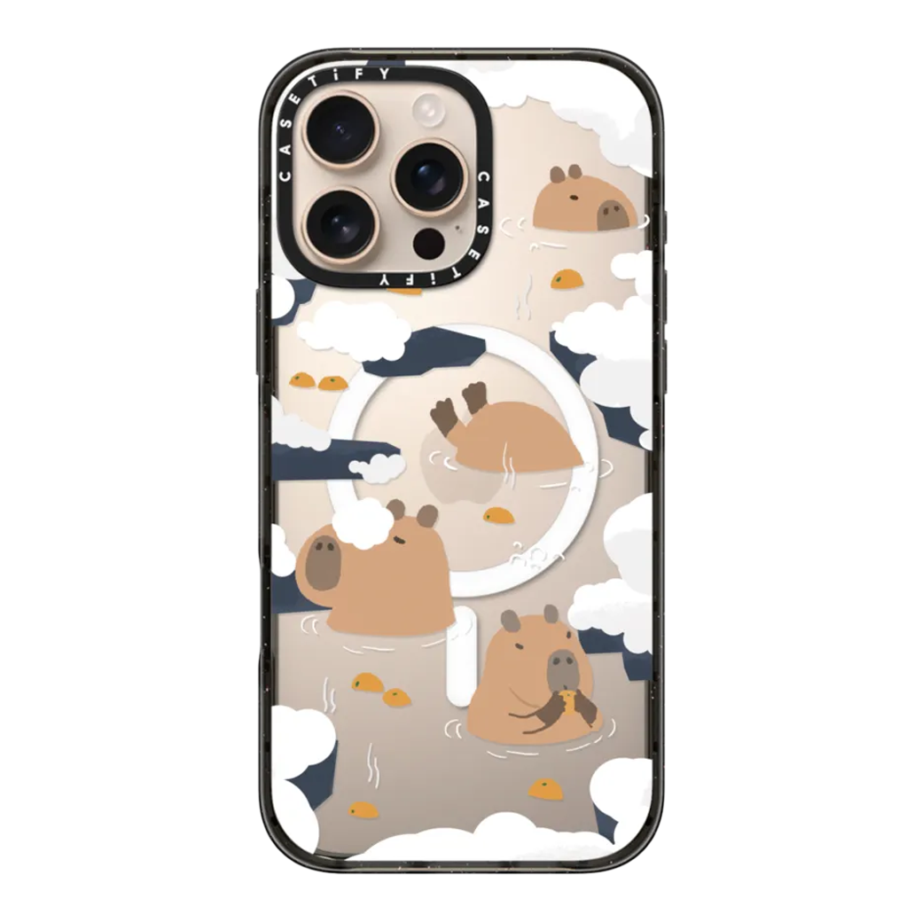 Casetify รุ่น Impact Case with Magsafe/Black - เคส iPhone 16 Pro Max - สี Floating Capybara | Vgadz