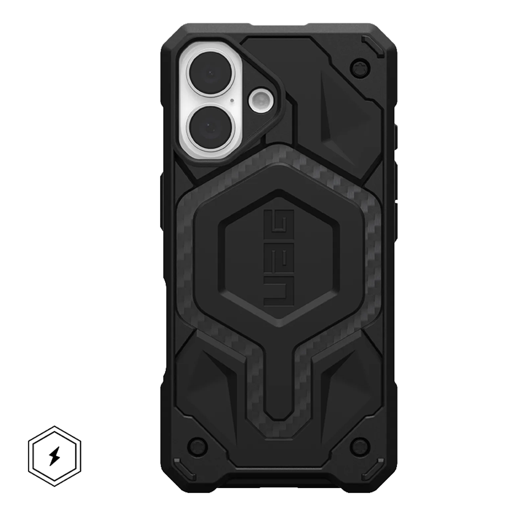 UAG รุ่น Monarch Pro - เคส iPhone 16 - สี Carbon Fiber | Vgadz