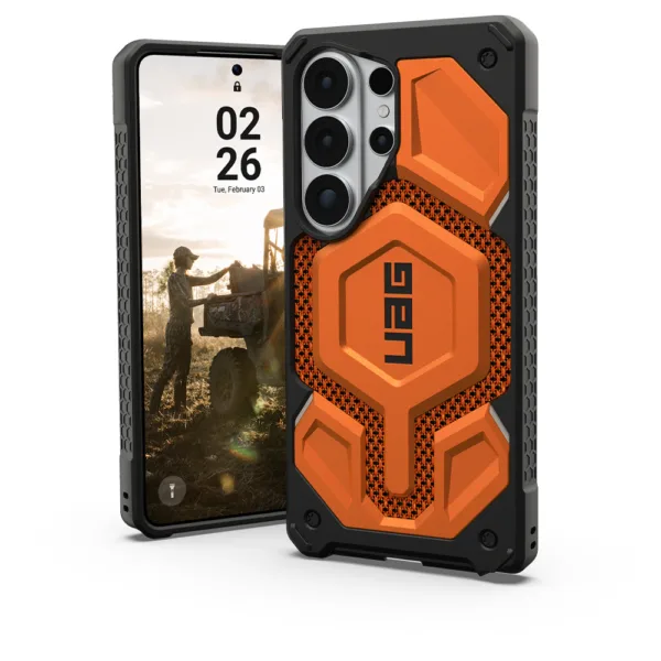 UAG รุ่น Monarch Pro - เคส Galaxy S26 Ultra - สี Kevlar Burnt Orange ...